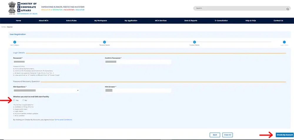 How to Create a Business User Account on MCA V3 Portal