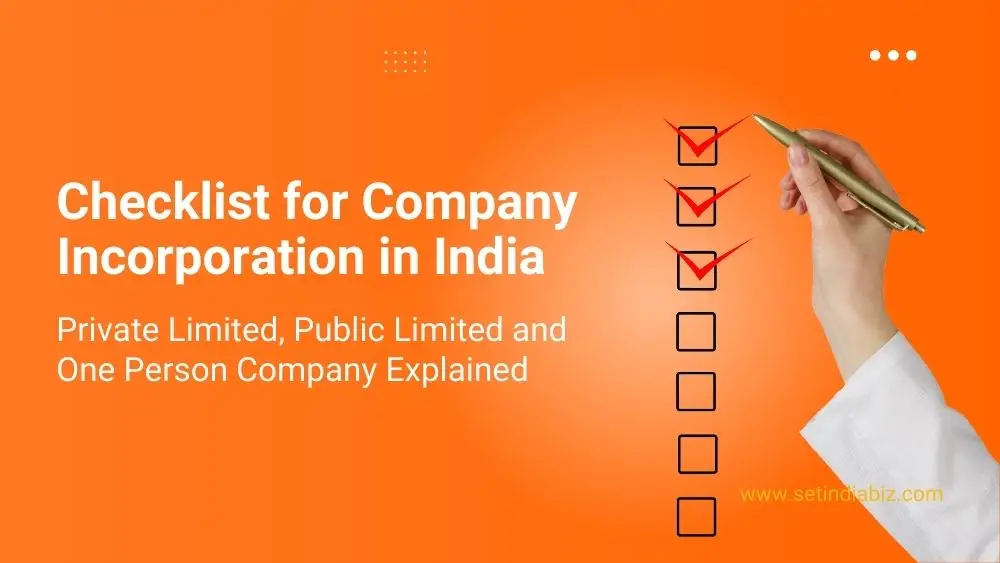 Complete Checklist for Private Limited Company Incorporation