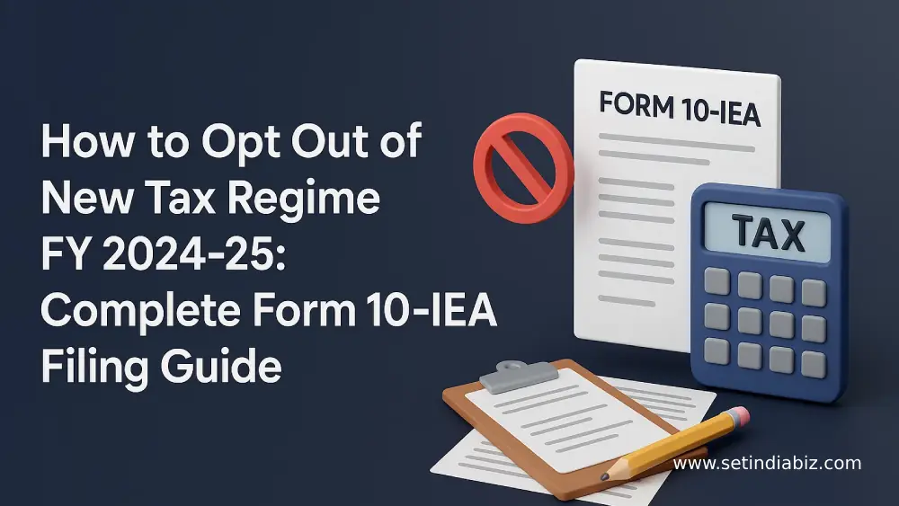 How to Opt Out of New Tax Regime FY 2024-25: Complete Form 10-IEA Guide